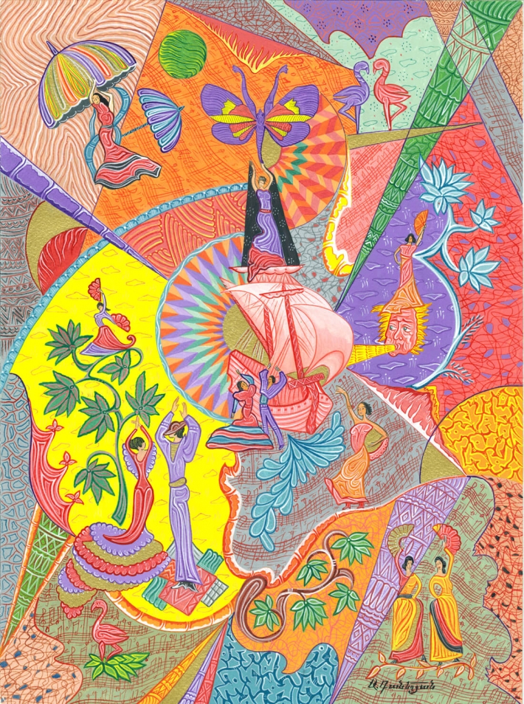 Walk Under Rain, painting by Armen Daneghyan | Armenian Art