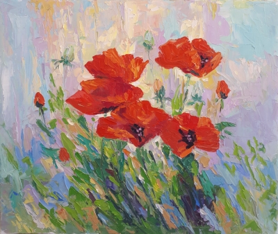 Tulips, oil painting by Arman Asatryan | Armenian Art